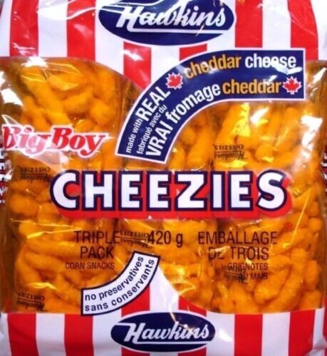 Hawkin's Cheezies (420g) Bags Corn Cheddar Snacks Made in Canada Big ...