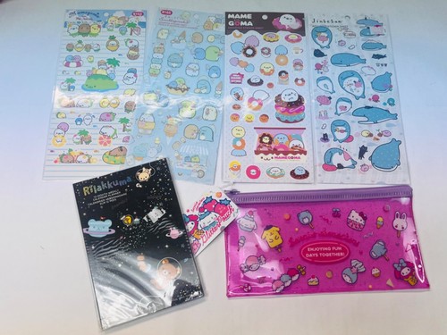Daiso Kawaii Lot A with Stickers, 12 Month Weekly Planner & Pencil Bag ...