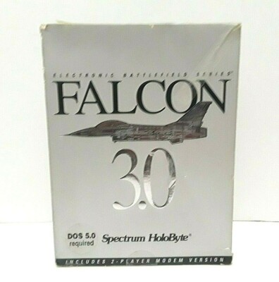 Falcon 3.0 (PC, 1991) Spectrum HoloByte 3.5" floppy with Flight Manual ...