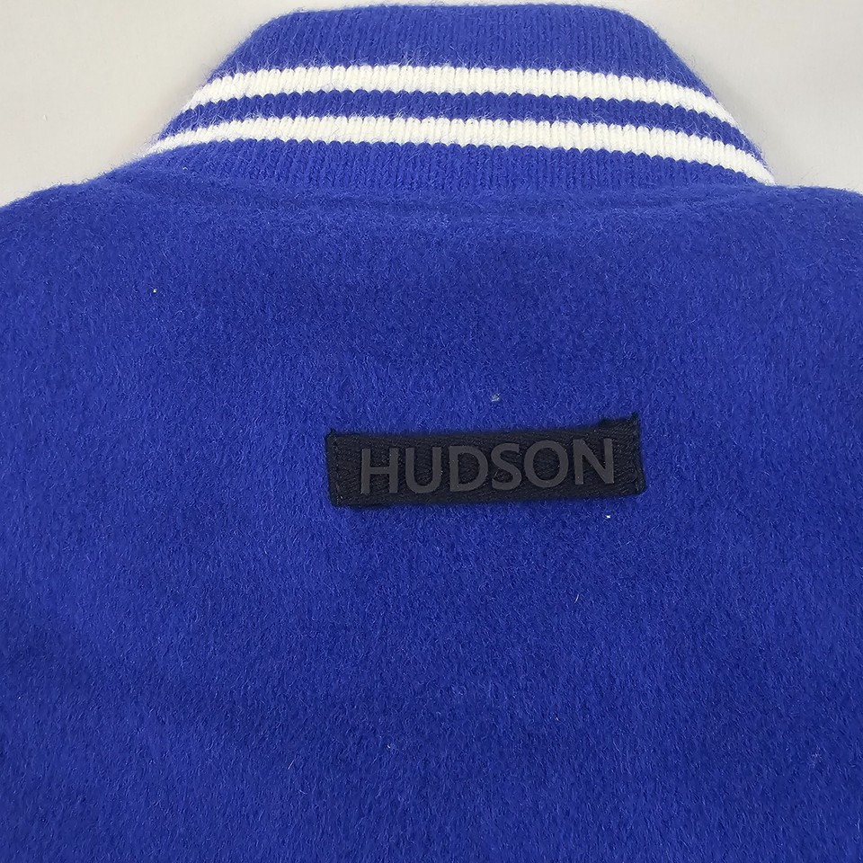 Hudson varsity jacket mens S Small royal blue pockets wool HM-110F4 ...