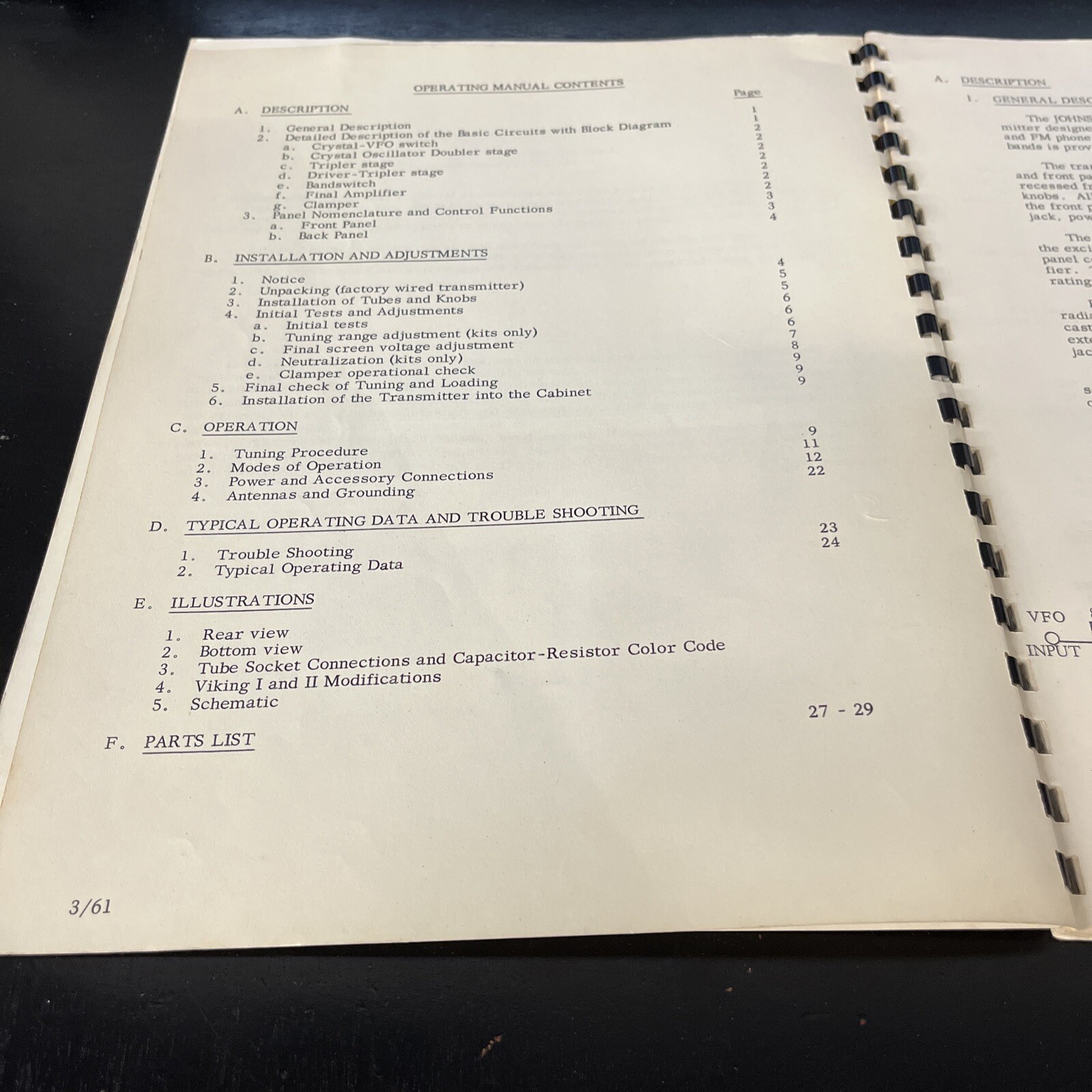 OEM E.F. Johnson Viking 6N2 Transmitter Operating Manual Book Vintage ...
