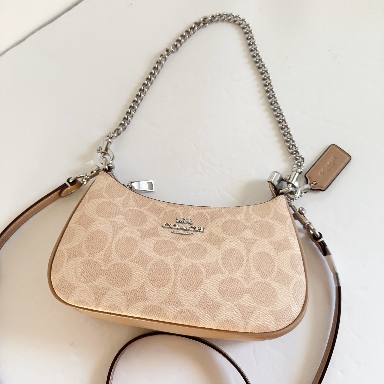 NWT coach Teri Mini Crossbody Bag In Signature Canvas cw323 | eBay