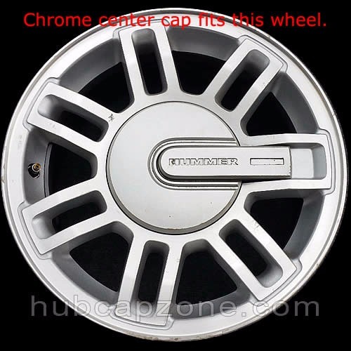 Silver Black Hummer H3 Center Caps Hubcaps Fits 2006-2010 Stock OEM ...