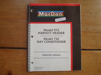 Manuals & Books - Macdon Models