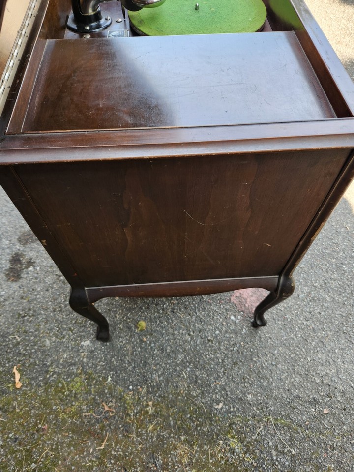 VICTOR VICTROLA PHONOGRAPH VV-210 ANTIQUE TALKING MACHINE Cracked Leg ...