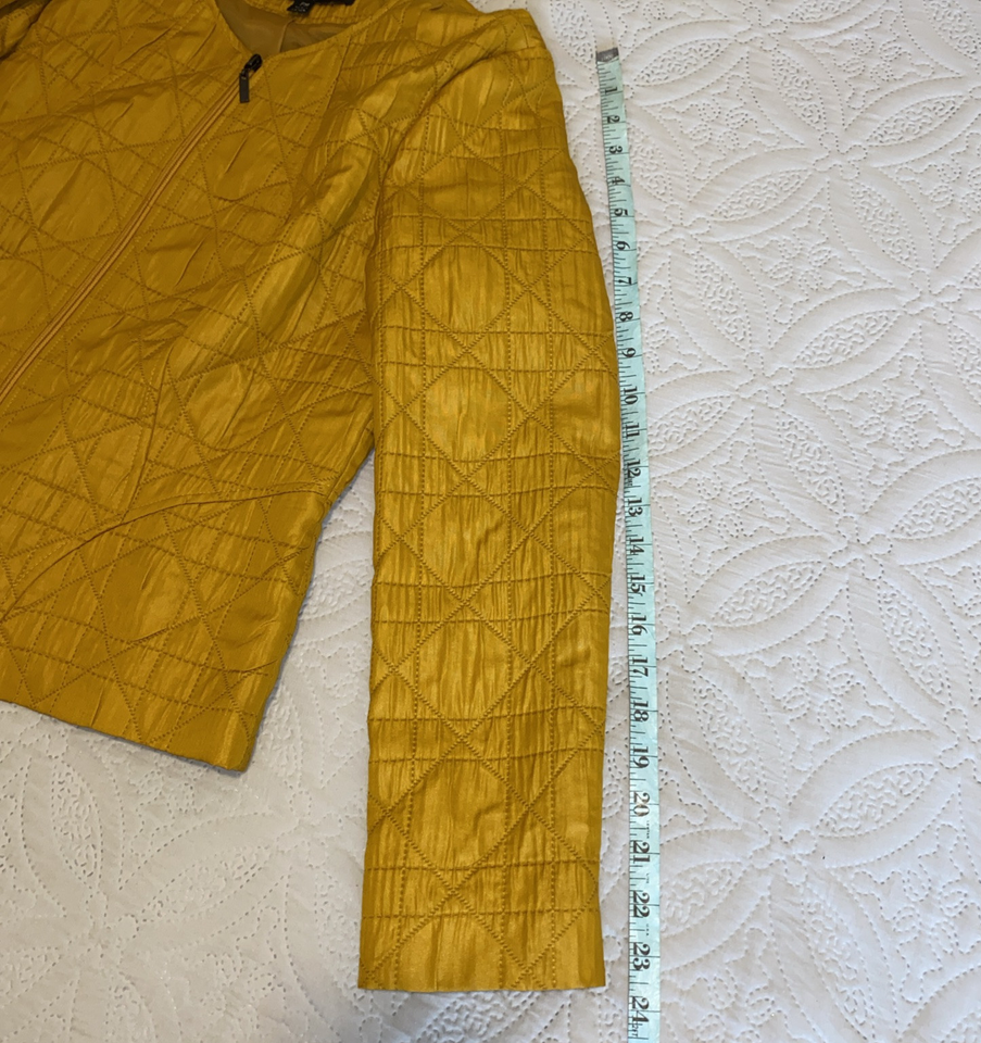 Kasper Women's Essential Sportswear Size PM Gold Yellow Zip Up Jacket ...