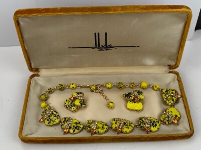 Hobe Vintage with Original Case Costume Jewelry Necklace & Earrings | eBay