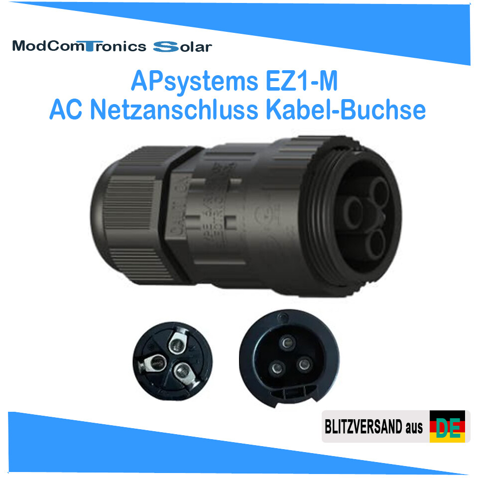 APsystems EZ1-M Buchse Stecker für EZ1 PV Wechselrichter Netzkabel ...