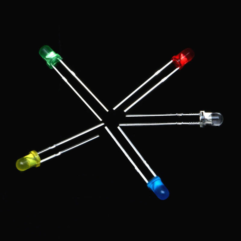 500Pcs 3mm LED Light 5 Color Mixed DIY Assortment Diodes Kit Light ...