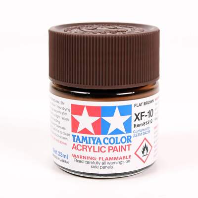 Tamiya 81310 Acrylic Model Paint XF10 Flat Brown 23ml (3/4oz) | eBay