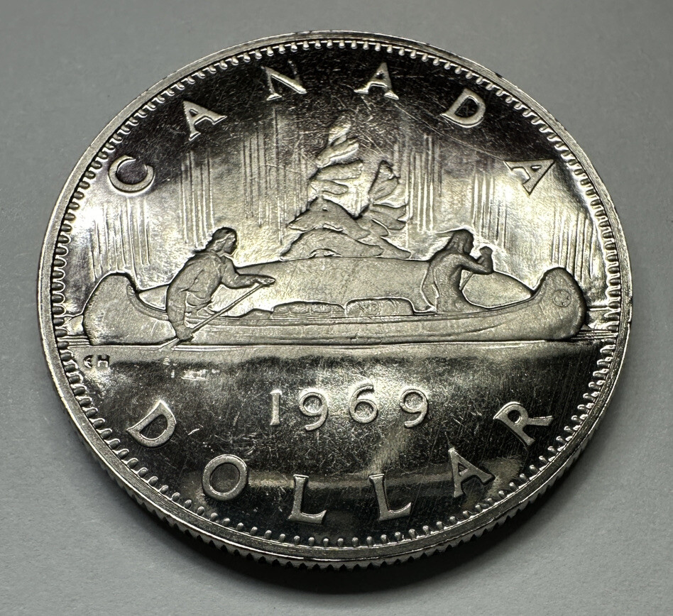 1969 Canadian Nickel Dollar Proof Like Coin Uncirculated Directly from ...