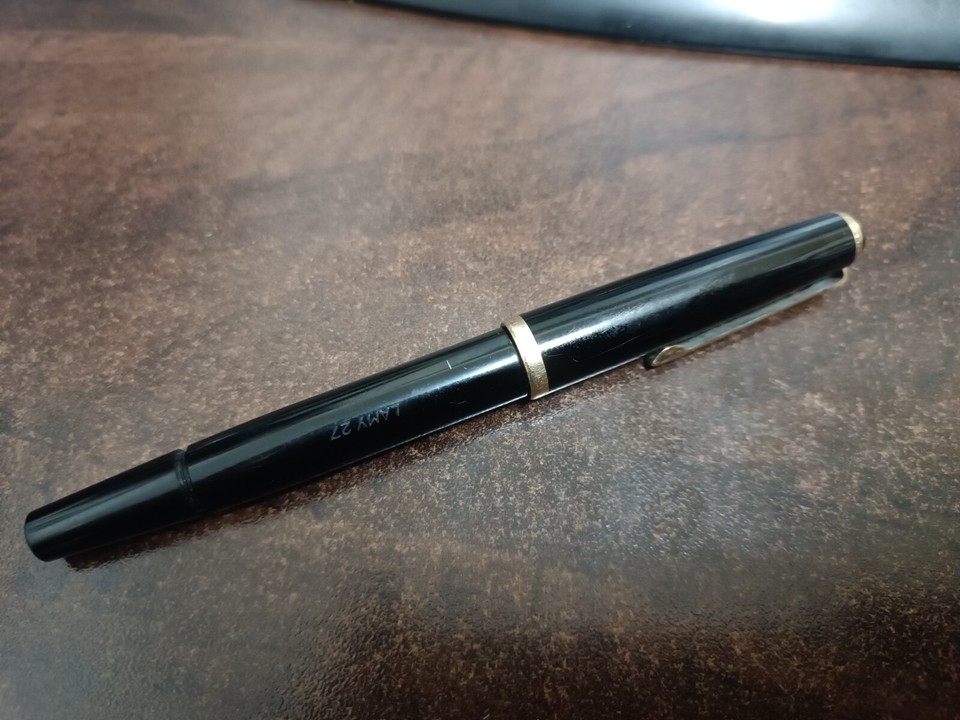 OLD LAMY 27 30 FOUNTAIN PEN BLACK 14ct GOLD NIB GERMANY SPARES / PARTS ...