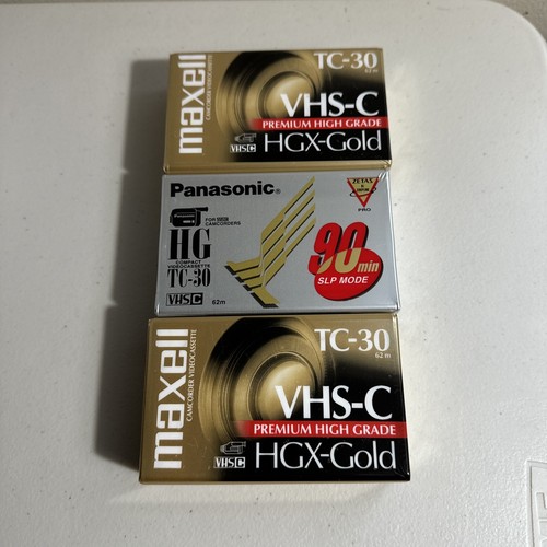Maxwell And Panasonic Tc-30 VHS Camcorder Tapes New In Package X3 | eBay