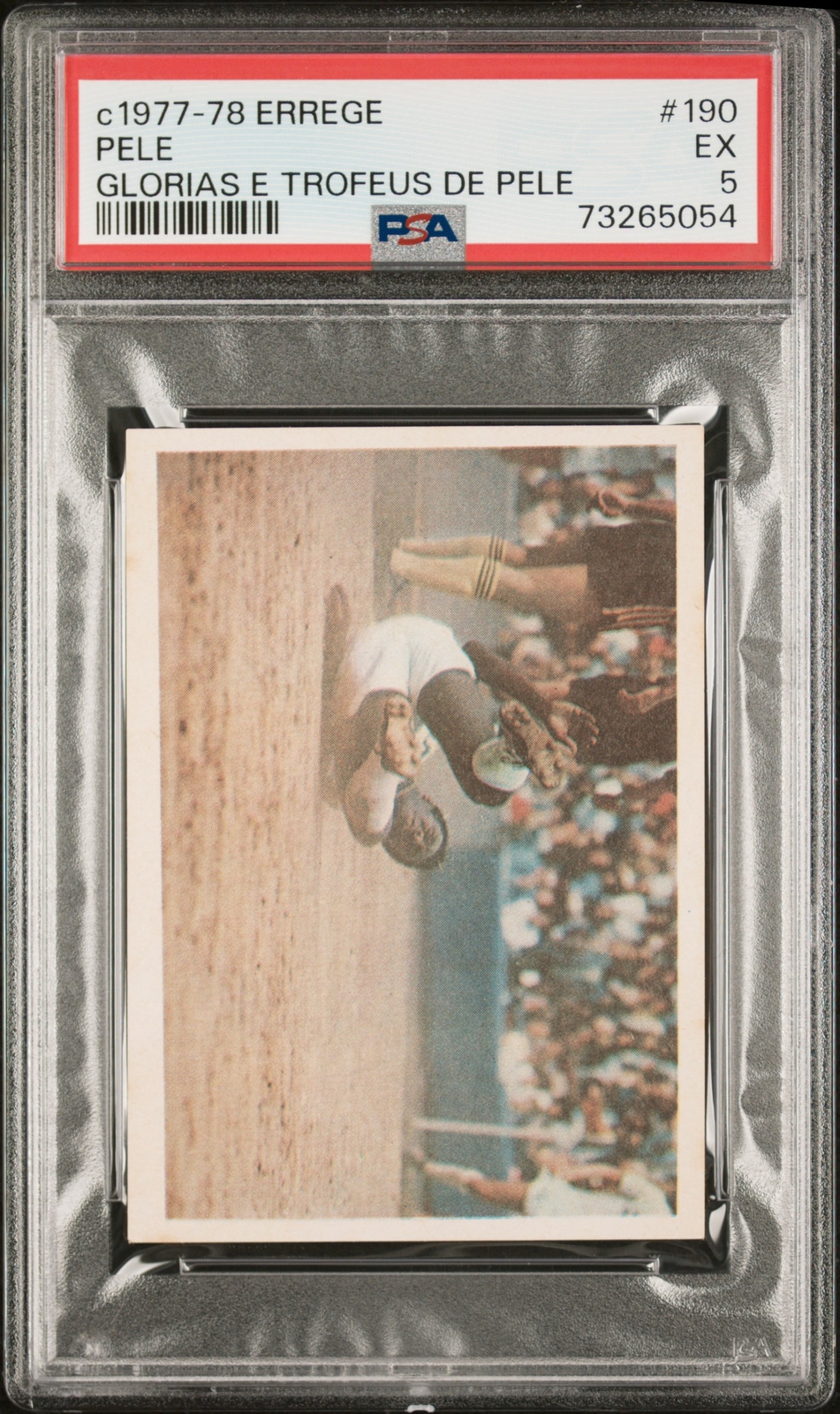 PSA 5 EX Pele 1977 Errege #190 Rare Trading Card Glorias e Trofeus de ...