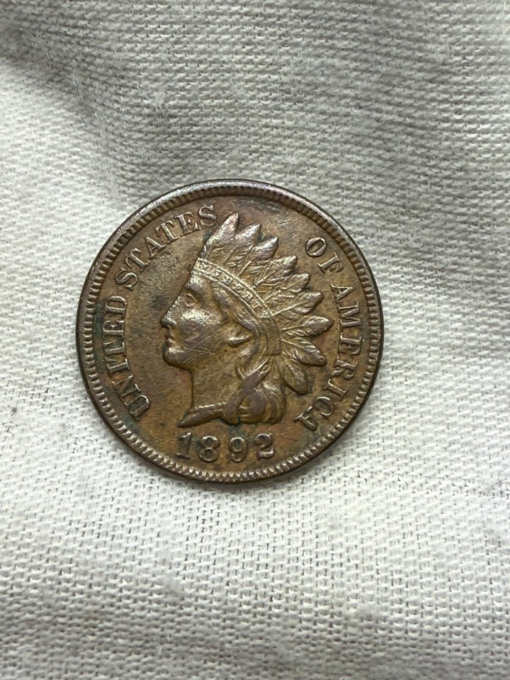 1892 Indian Head Cent Penny Vf- Scarce Date K76 | eBay