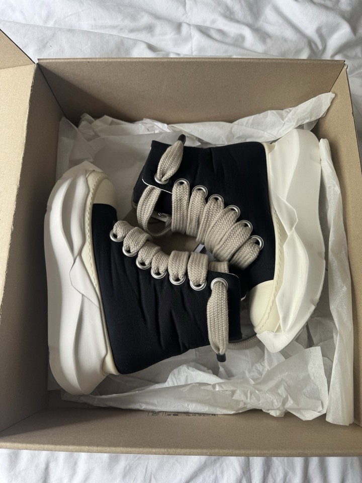 Rick Owen Jumbo Lace Abstract Sneaker | eBay