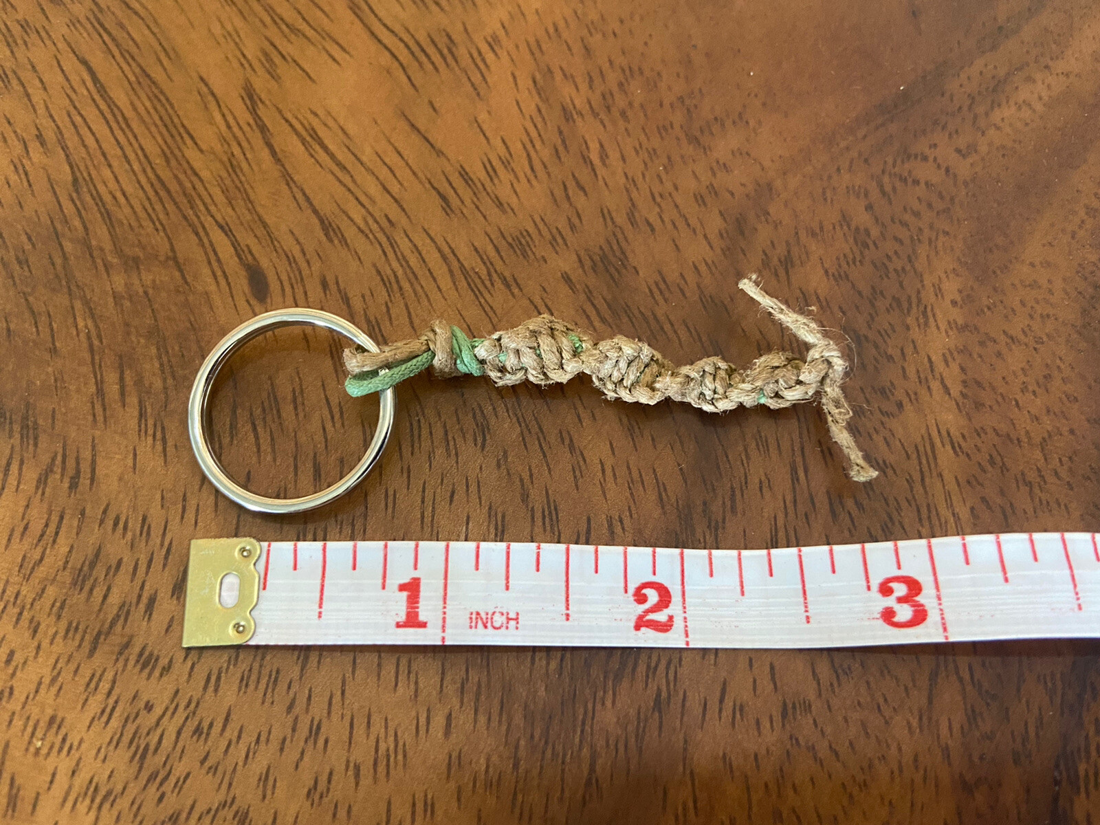 Spiral Knot Hemp Keychain Brown & Green Handmade | eBay