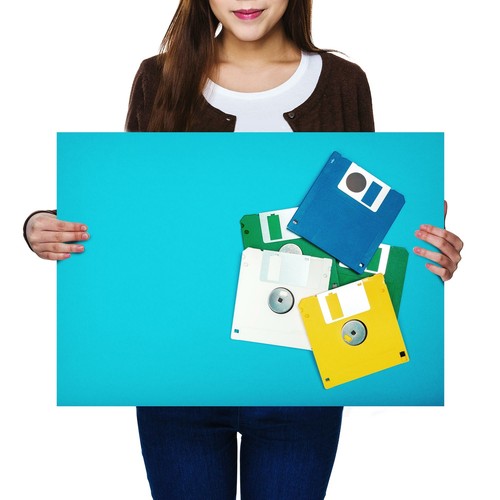 A2 - Computer Floppy Disks Retro 80's Poster 59.4X42cm280gsm #16777 | eBay