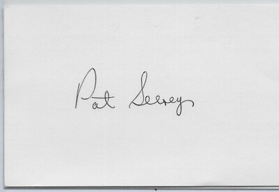 Pat Seerey Autograph 3" x 5" Index Card | eBay