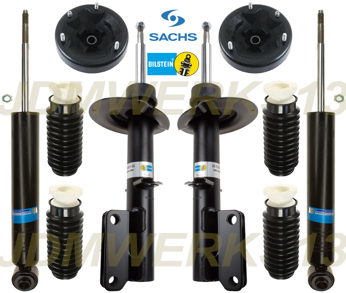 BILSTEIN FRONT STRUTS SACHS REAR SHOCKS Strut Mounts & Bellows BMW X5 ...