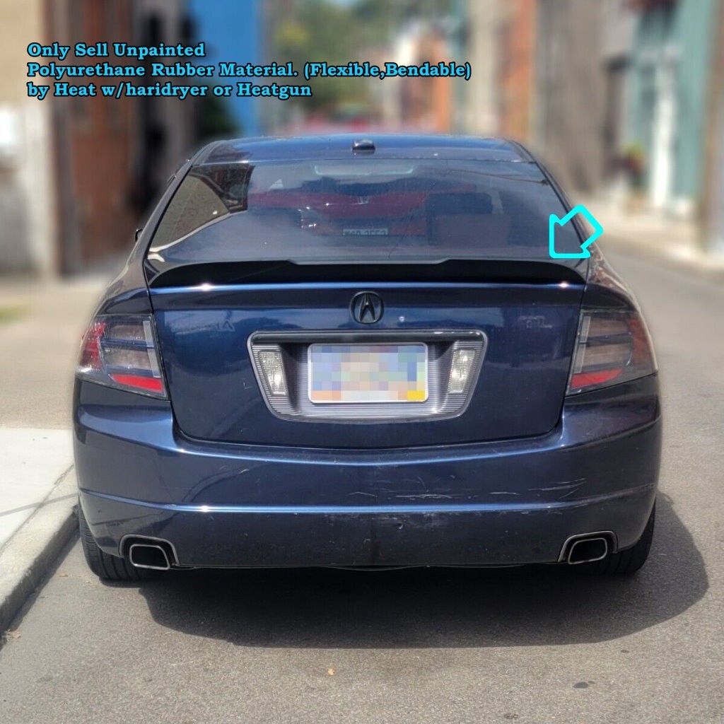 2004 Acura Tl Spoiler Flat Black 229R REAR WINDOW Roof Spoiler Wing