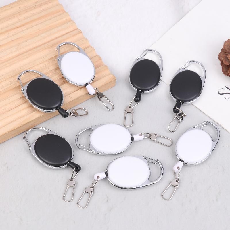 4Pcs Elastic Key Chain Retractable Badge Scroll ID Badge Holder ...