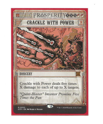 CRACKLE WITH POWER Showcase MTG Outlaws Thunder Junction OTP English NM ...