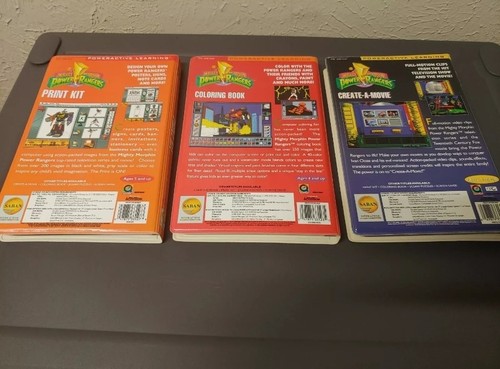 (3) MIGHTY MORPHIN POWER RANGERS CREATE A MOVIE PRINT KIT COLORING BOOK ...