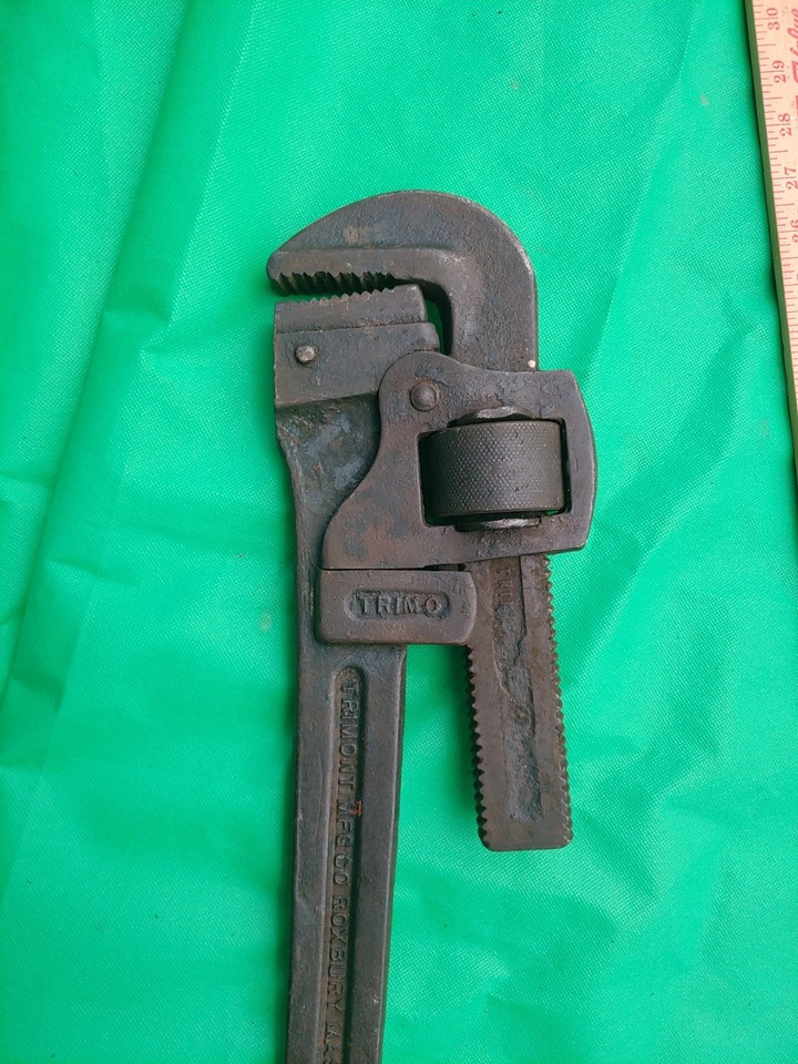 Vintage Trimo Trimont Mfg Co. 36” Pipe Wrench Made In Roxbury Mass USA ...