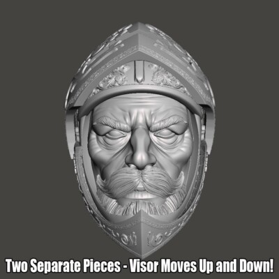 Knight with moveable faceplate custom head for Mythic Legions & other ...