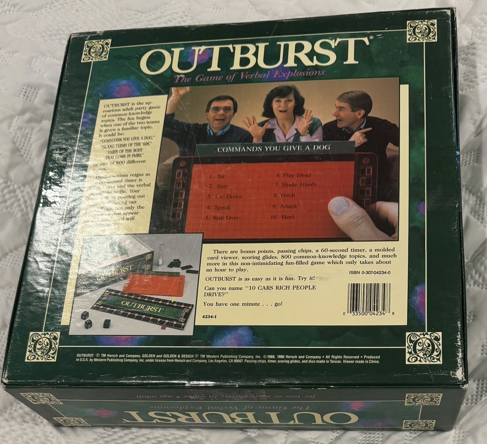 VINTAGE Outburst COMPLETE Hersch Golden 1988 Verbal Expressions Word ...