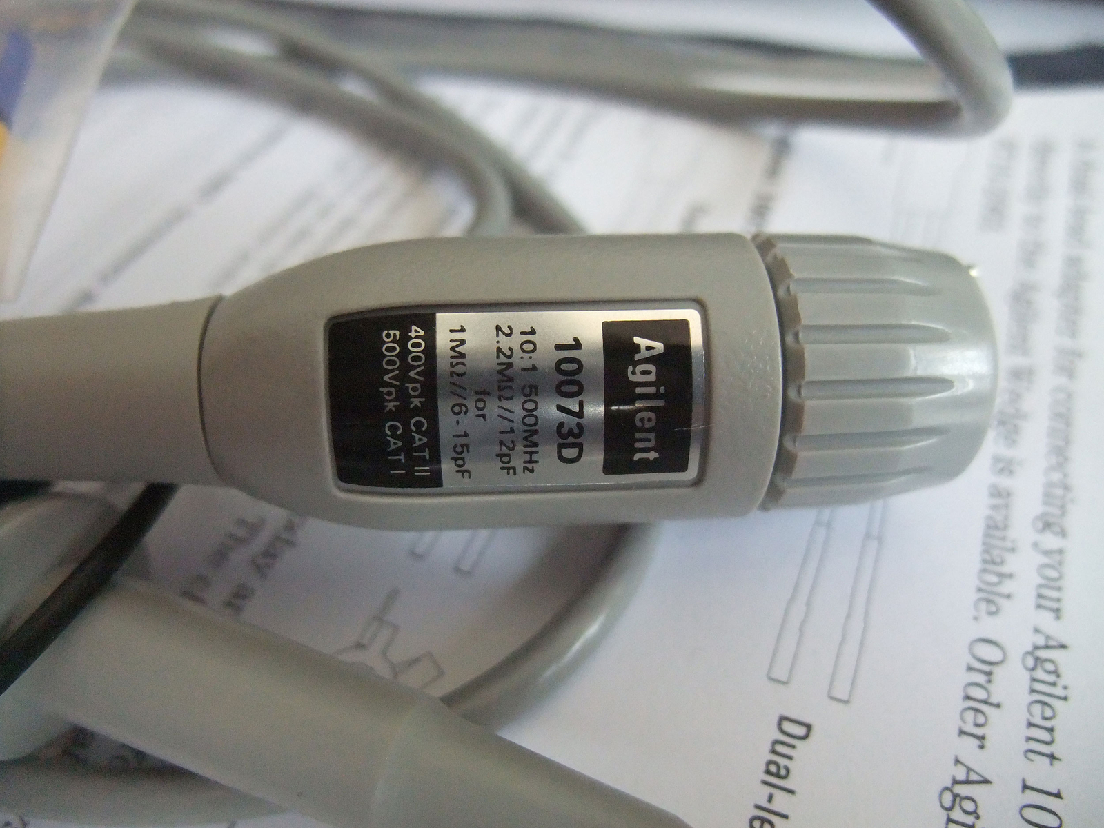 New Agilent 10073D Passive Probe 10:1 500 MHz 12pF Oscilloscope Probe ...