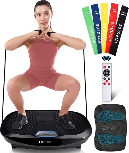 FITPULSE Vibration Plate Exercise Machine - Triple Motor Vibration ...