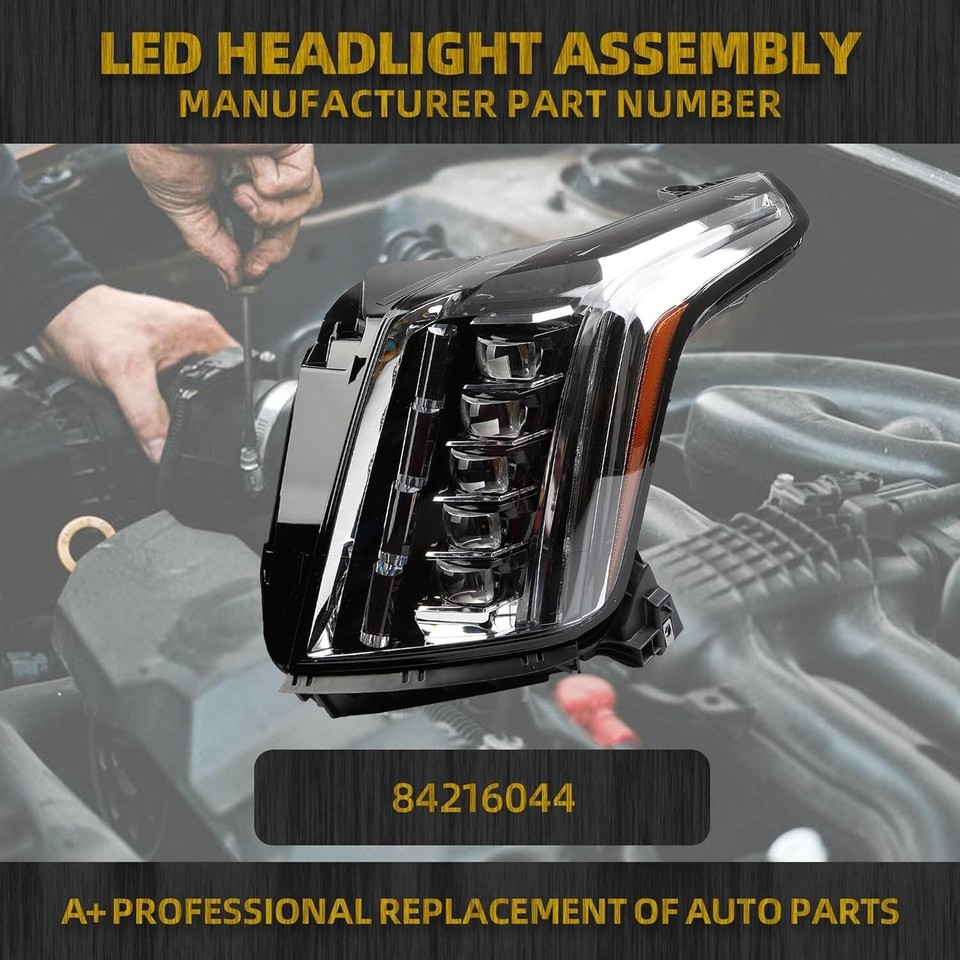 [FULL LED] DRL Headlight Assembly For Cadillac Escalade ESV 2015-2020 ...