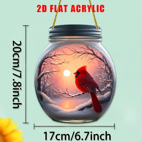 1 Piece 2D Acrylic Cardinal Bird Light Catcher Garden Decoration | eBay