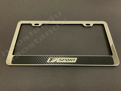 1x FSPORT HALO STAINLESS STEEL LICENSE PLATE FRAME w/(Carbon Fiber ...
