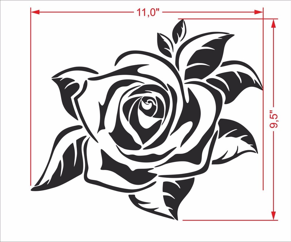 Wall Flowers Stencil Rose Pattern Reusable Paint Art Diy Crafts | eBay