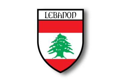 Stickers decal souvenir vinyl car shield city flag world crest lebanon ...
