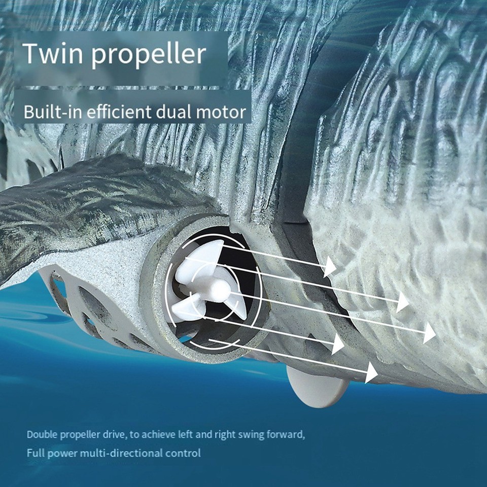 2.4G RC Dinosaur Toys for Kids, RC Water Toys RC Boat with Lightfor9775 ...