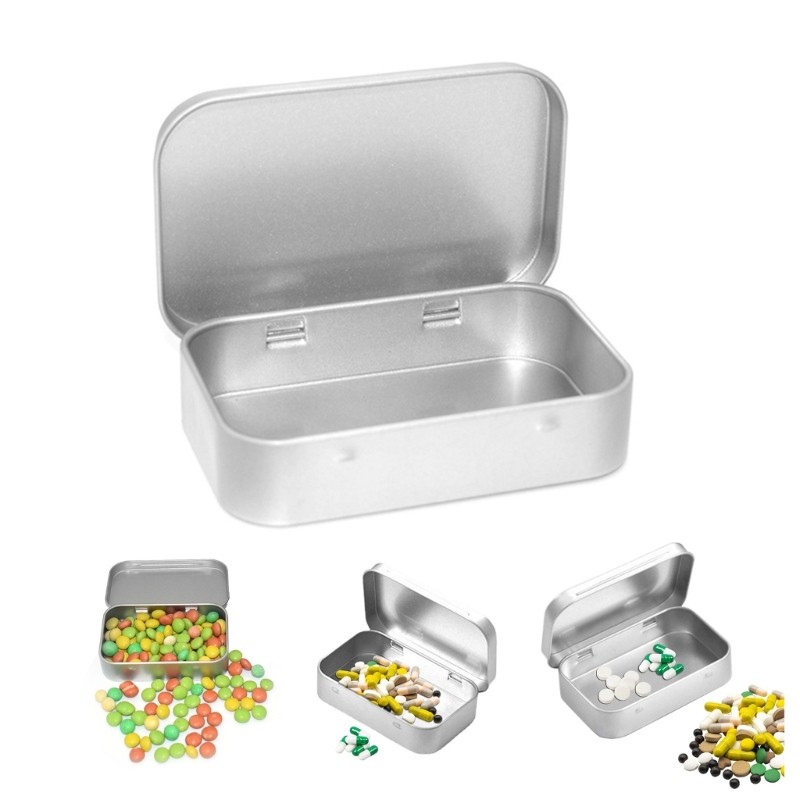 Small Iron Storage Box with Lid Slide Cover Container Rectangular ...