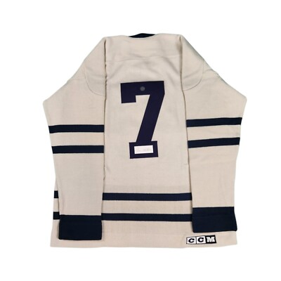 ULTRA RARE Tim HORTON Signed Toronto Maple Leafs Vintage Wool White ...