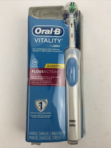 Braun Oral-B Vitality Floss Action Rechargeable Power Toothbrush 2 ...
