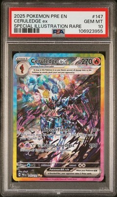 2025 Pokemon Pre En-Prismatic Evolutions #147 Ceruledge Ex PSA 10 | eBay