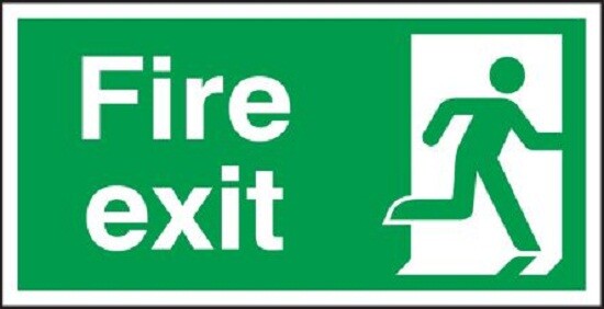 RS Pro ‘FIRE EXIT RUNNING MAN RIGHT’ SAFETY SIGN 300x150mm Plastic ...