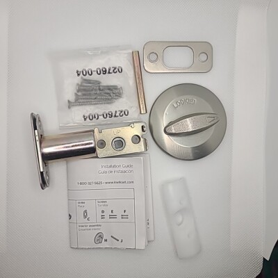 Kwikset 663 One Sided Deadbolt, Thumbturn Inside Satin Nickel 96630-067 ...