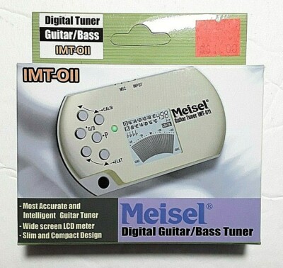 Meisel Digital Guitar/Bass Tuner, Wide Screen LCD Meter, Model IMT-011 ...