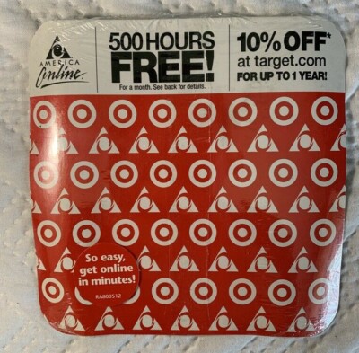 AOL Internet CD 500 Free Hours 10% off Target Rare Vintage | eBay