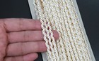 Approx 1/8" / 4mm wide 10-36y White w/ Gold Metallic Ric Rac Trim Curl ...