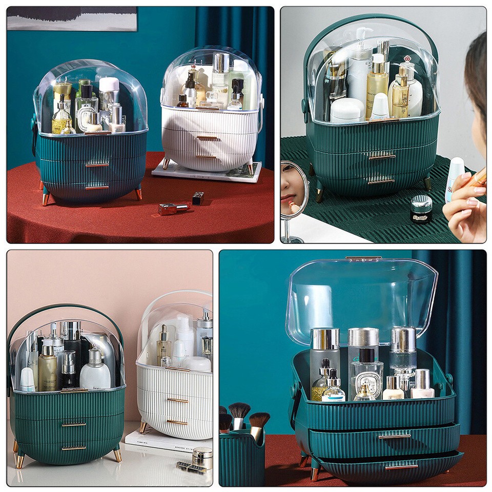 LARGE MAKEUP COSMETIC ORGANISER DRESSING TABLE MAKE UP HOLDER TIDY ...