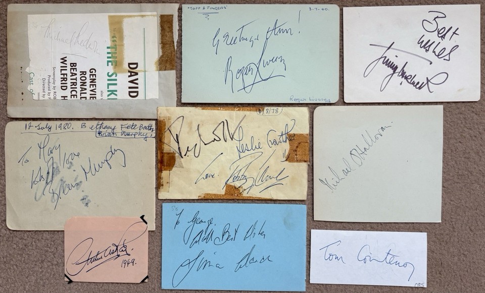 British actors signed autograph album page lot book Roy Kinnear Terry ...
